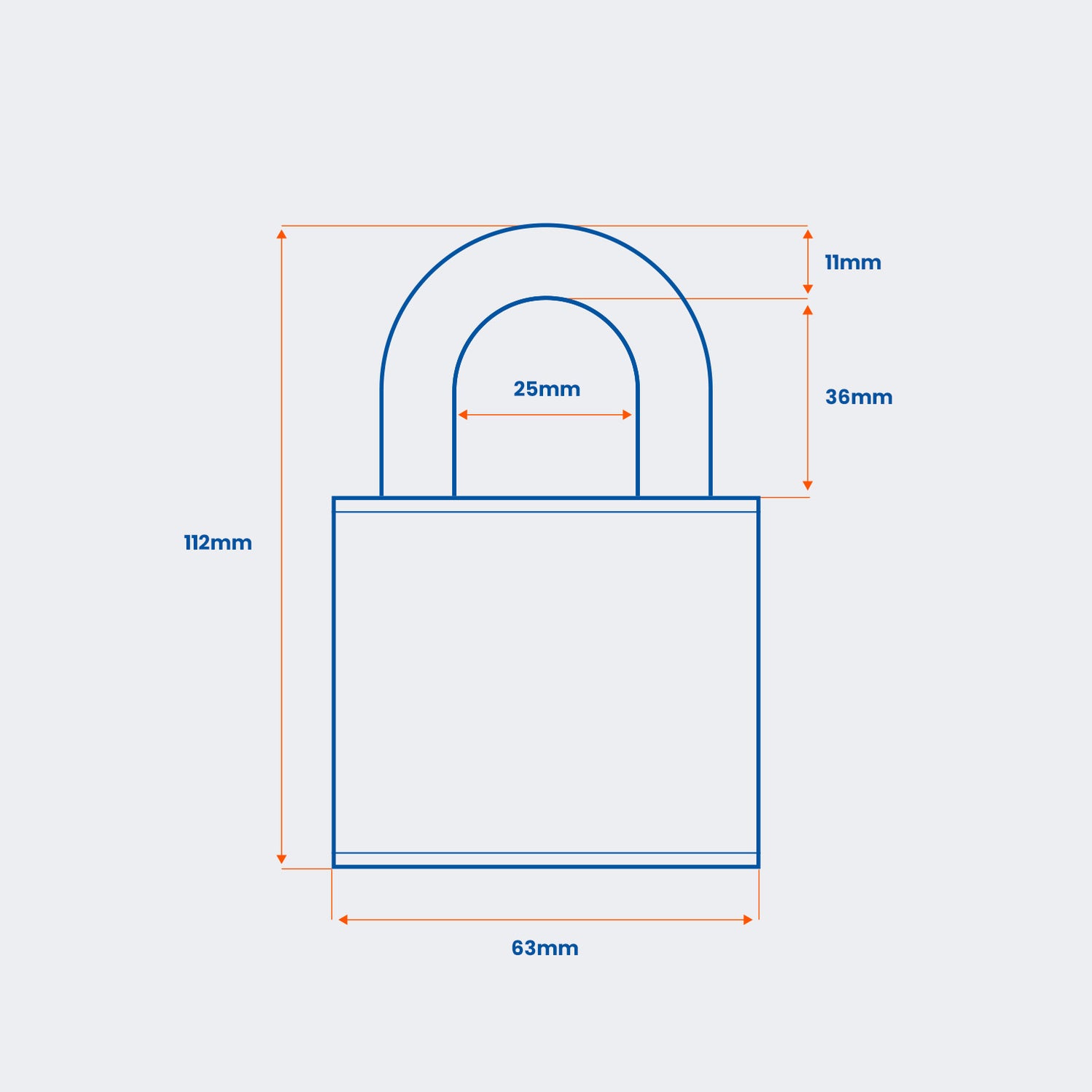 Abus 83WP/63 Heavy Duty Weatherproof Padlock | Locks Direct
